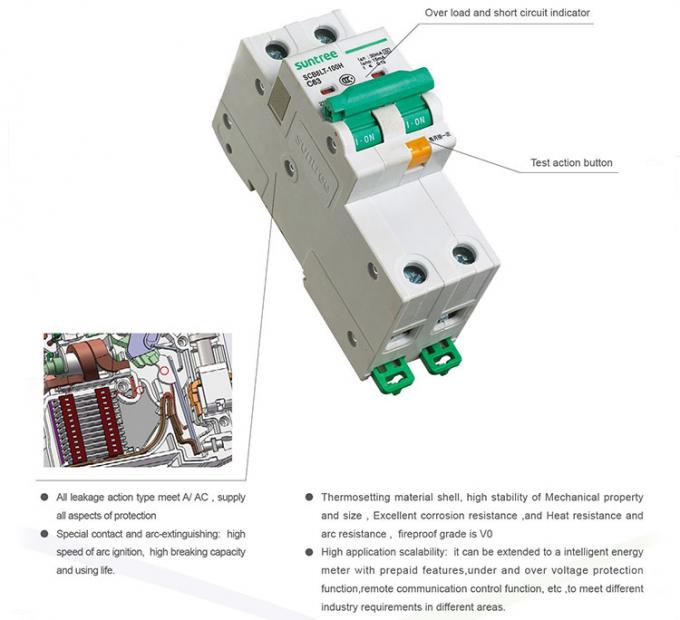 SUNTREE 2 Pole Earth Leakage RCBO Circuit Breaker